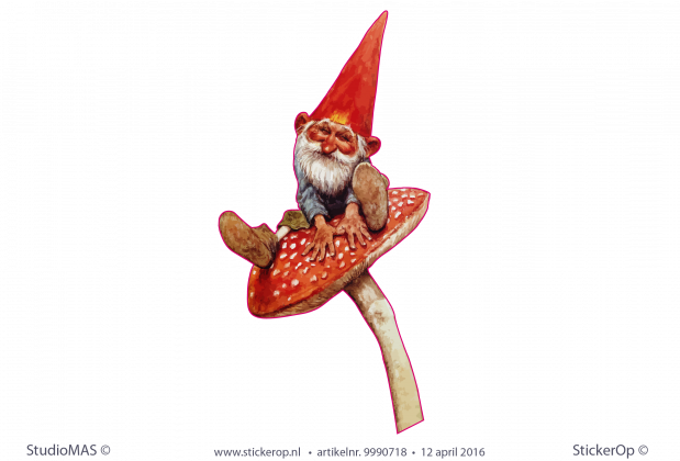 Muursticker van afbeelding geboortekaartje - Gertie's kabou