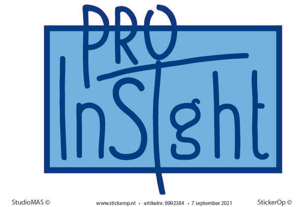 Raamstickers zakelijk logo - statisch hechtend - Pro Insigh