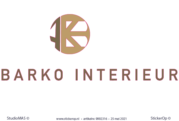 Muurstickers zakelijk logo - Barko Interieur