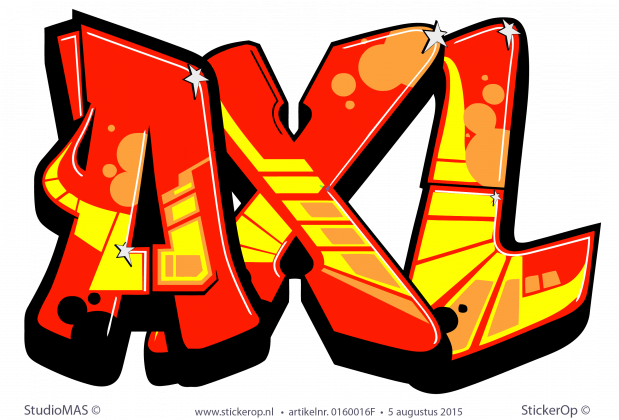 StickerOp - Muursticker graffiti type A - AXL