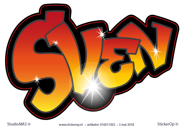 Muursticker graffiti Sven