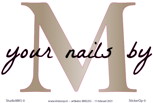 Muursticker zakelijk logo - Your nails by M