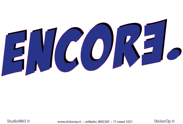 Muursticker van eigen tekst - Encore