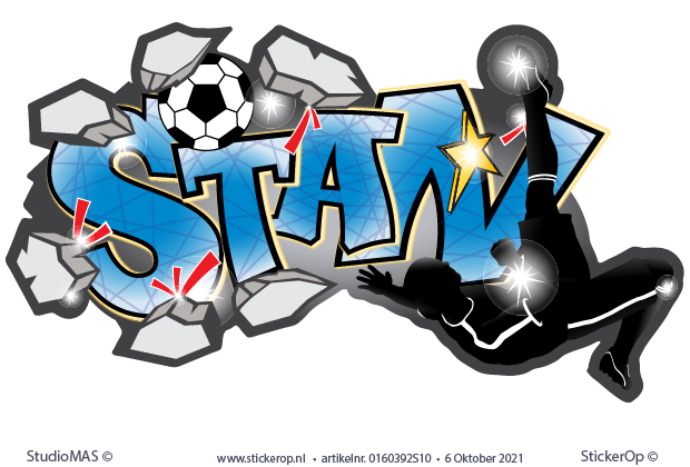 Muurstickers graffiti naamsticker omhaal - Stan