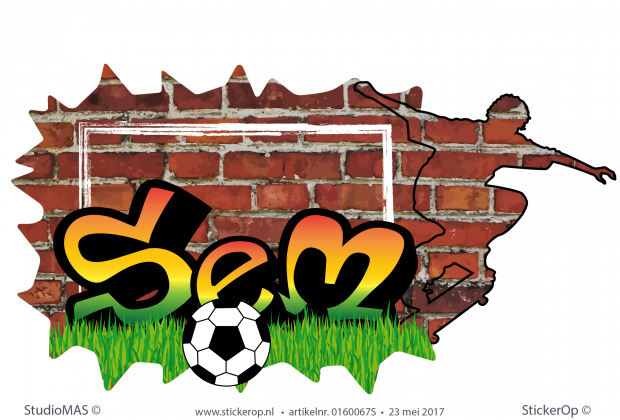 Muursticker graffiti sportieve Sem