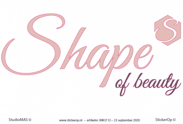 Muursticker zakelijk logo - Shape of Beauty