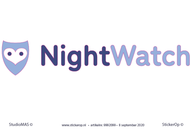 Muursticker zakelijk logo - NightWatch