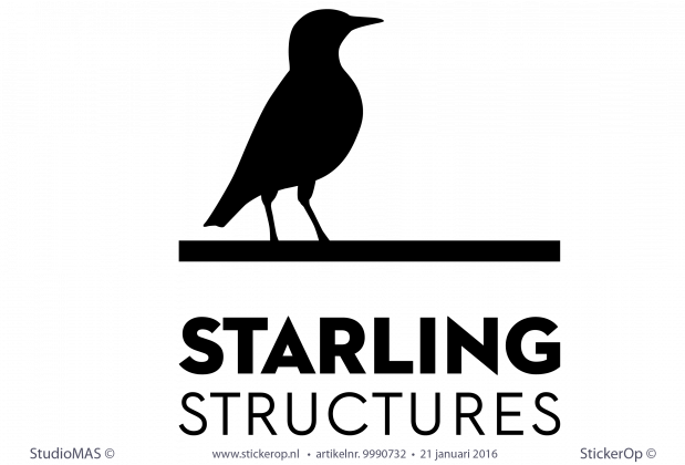 Muursticker zakelijk logo = Starling Structures