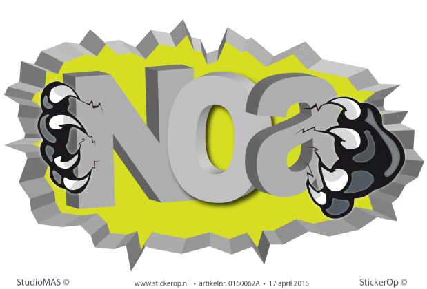 Muursticker graffiti Claws - Noa