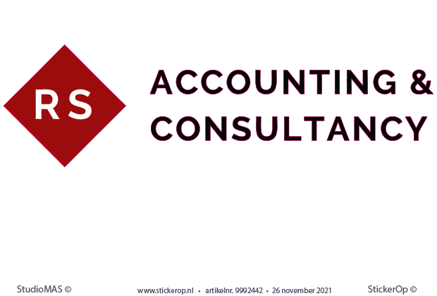 Muurstickers zakelijk logo - RS Accounting & Consulancy