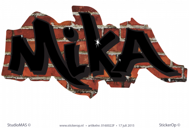 Muursticker graffiti - Mika
