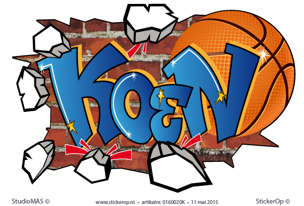 Deursticker graffiti - Koen