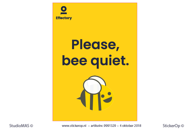 Zakelijke stickers - Effectory - Please bee quiet