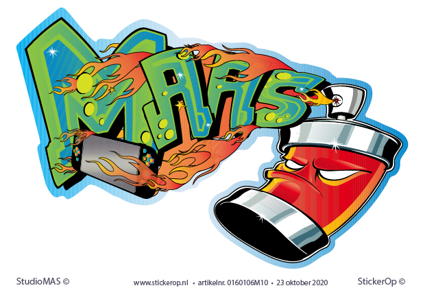 Muurstickers graffiti spuitbus - Maas