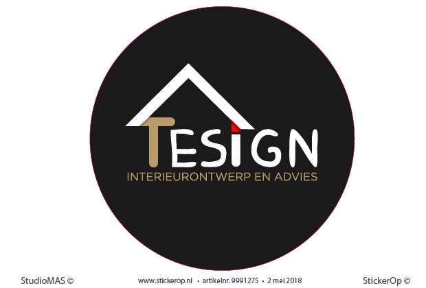 Muurstickers zakelijke toepassing - logo Tesign