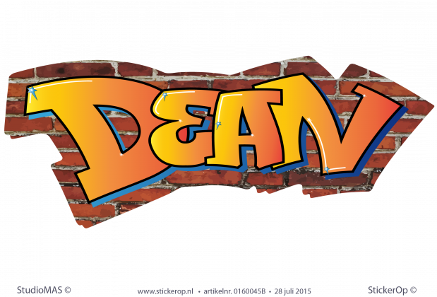 Muursticker graffiti - Dean