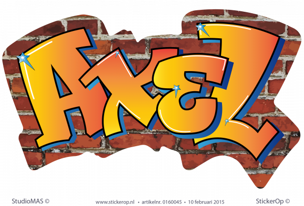 Muursticker graffiti - Axel