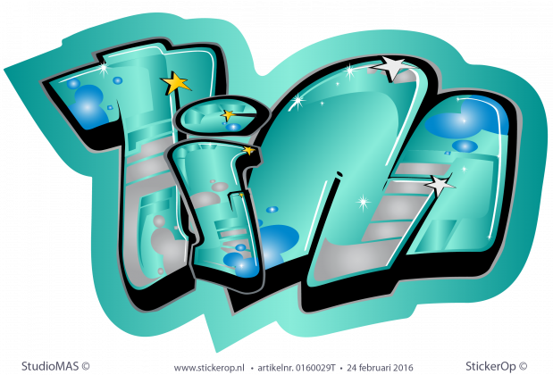 Muurstickers graffiti - Tim - StickerOp.nl