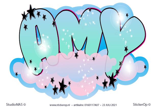 Graffiti naamsticker - Amy