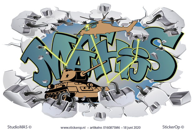 graffiti naamsticker warzone - Mathijs