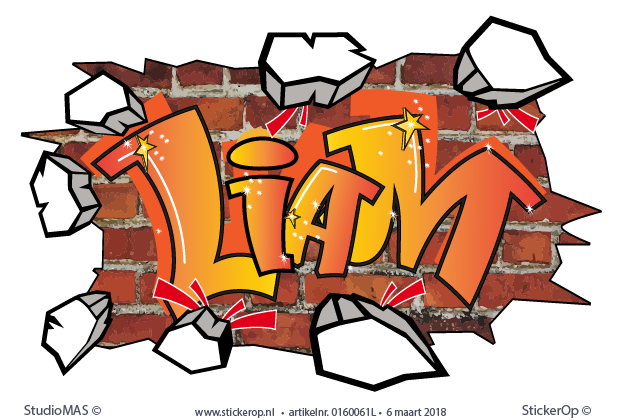Muurstickers graffiti - Liam