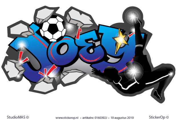 graffiti omhaal voetbal - Joey