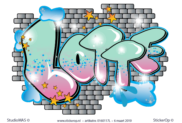 graffiti met eigen naam - Lotte graffiti met eigen naam - Lotte