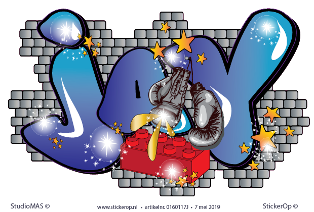 graffiti naamsticker - Jay