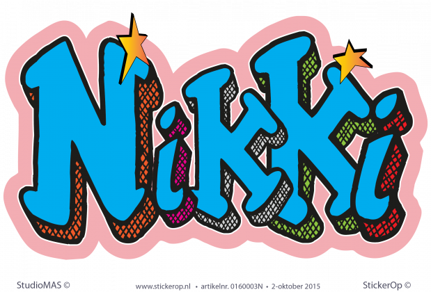 Muursticker graffiti type C - Nikki