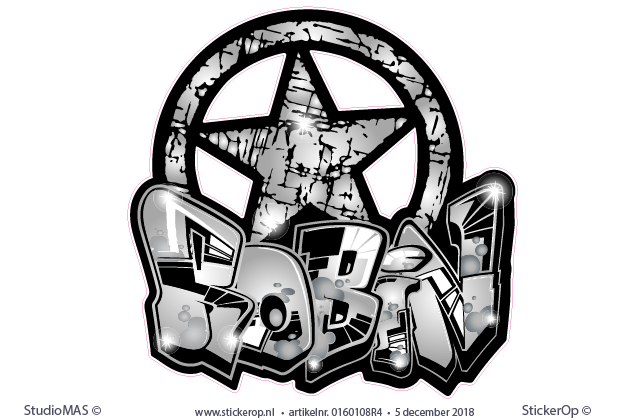 Muursticker graffiti - Robin
