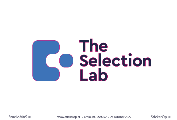 Muursticker zakelijk logo - The Selection Lab (zwart)