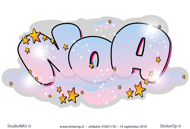 Graffiti muursticker - Noa