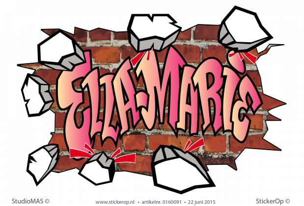 Muursticker graffiti type G - Ella-Marie
