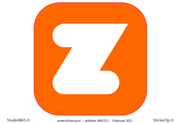 Muur-, deursticker van eigen logo - Zwift