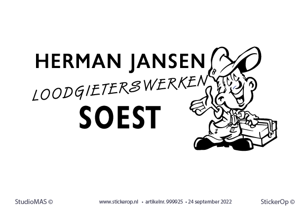 Muursticker zakelijk logo - Herman Jansen