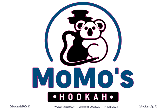 Muurstickers zakelijk logo - MoMo's Hookah