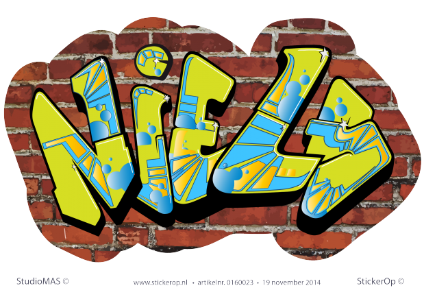 Graffiti Niels - StickerOp.nl