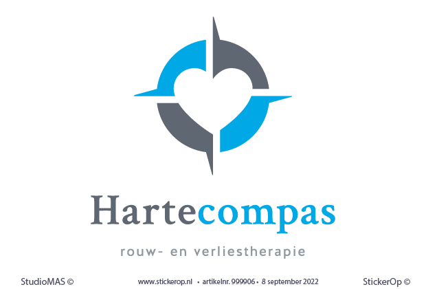 Muurstickers van zakelijk logo - Harte compas