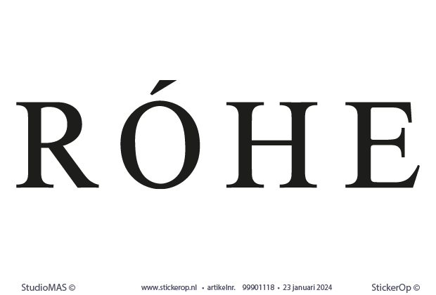 Muursticker zakelijk logo - Rohe logo 40cm